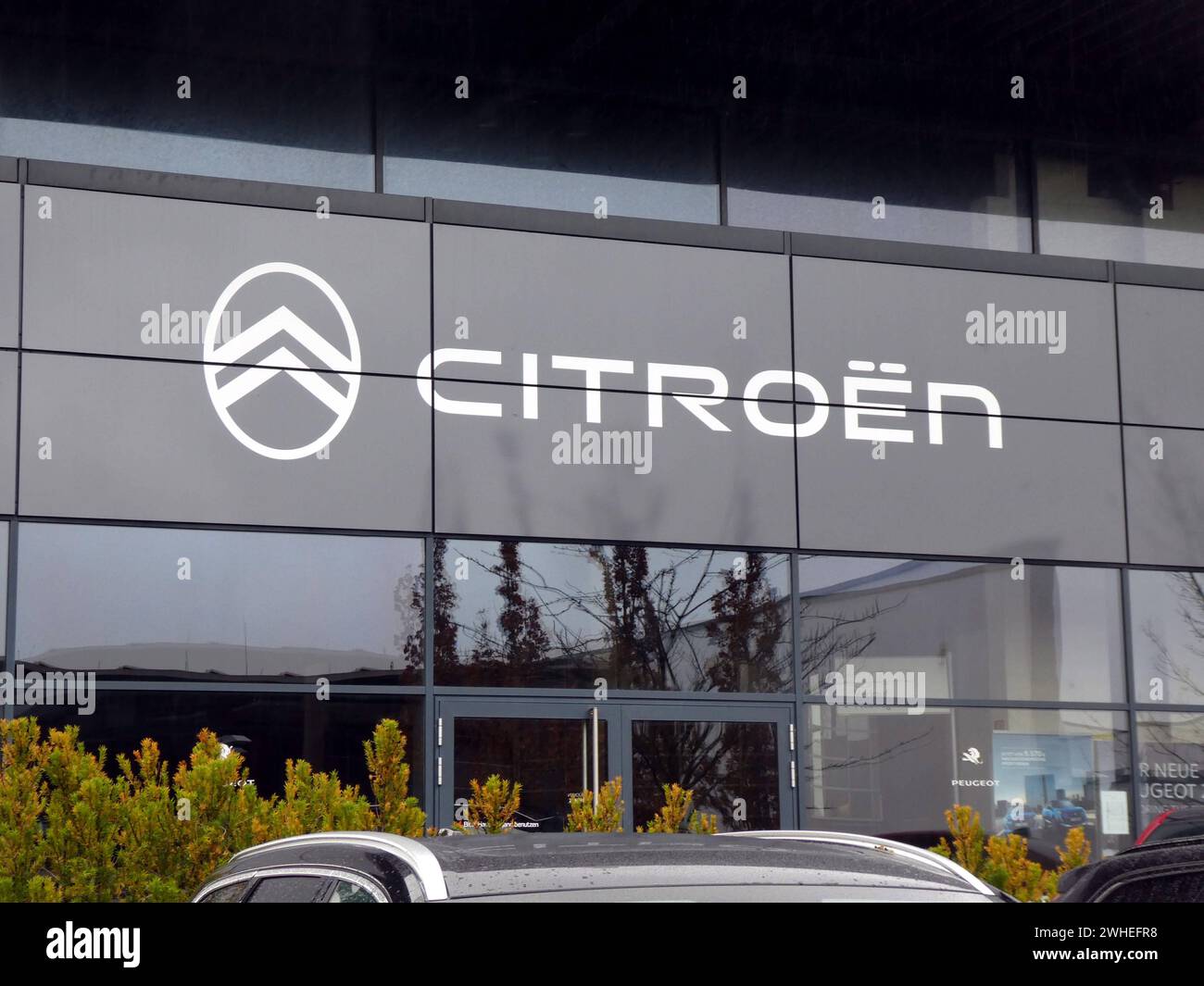Logo, Schriftzug des französischen Automobilhersteller Citroen, eine ...