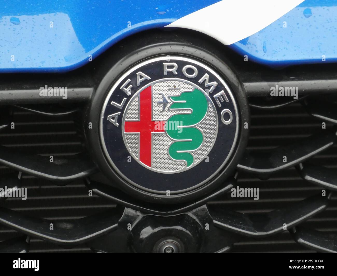 Logo, Schriftzug des italienischen Automobilhersteller Alfa Romeo, eine ...