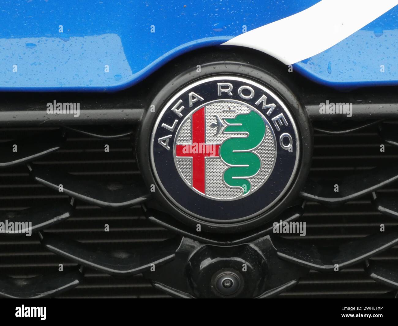 Logo, Schriftzug des italienischen Automobilhersteller Alfa Romeo, eine ...