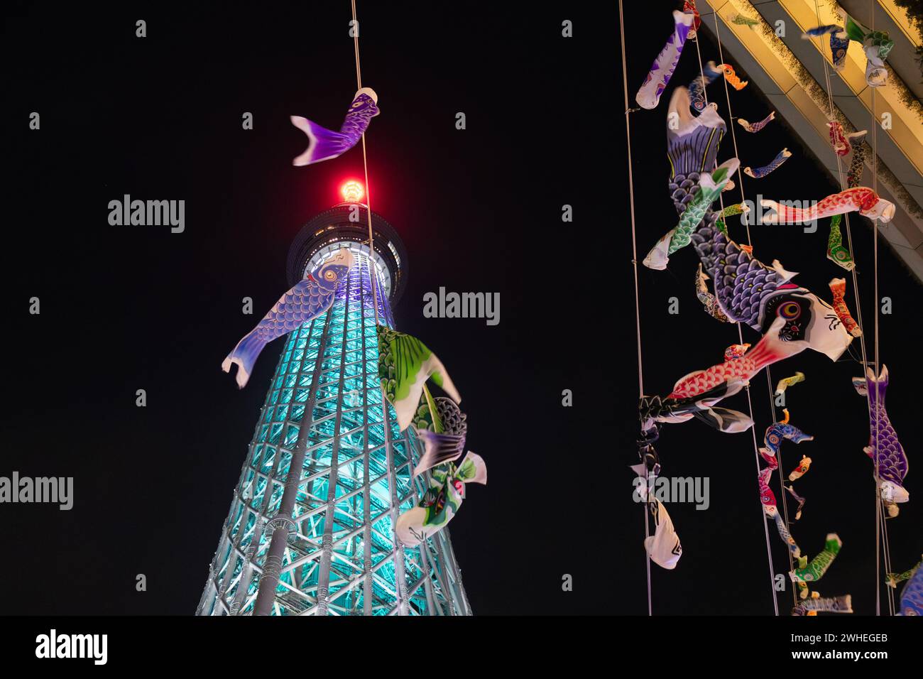 Tokyo,Japan. May 06, 2023 : Tokyo Skytree with, colorful carp streamers ...