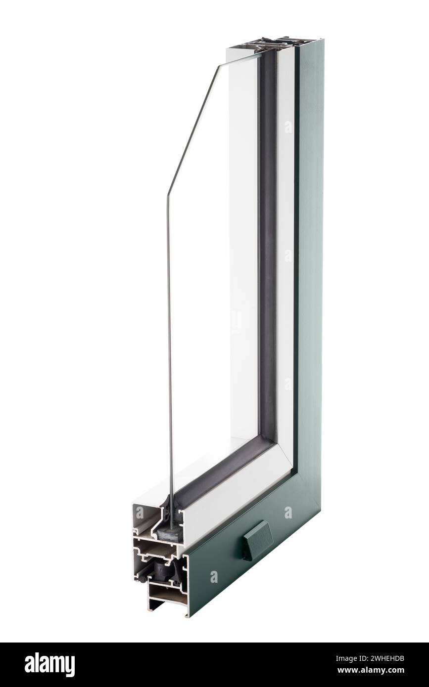 Aluminium window sample Stock Photo - Alamy