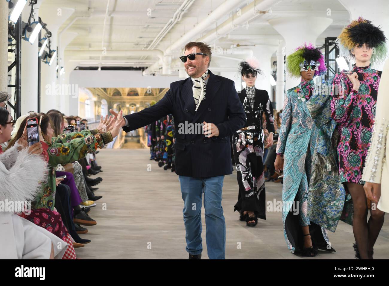 New York, USA. 09th Feb, 2024. Fashion Designer Johnson Hartig walks ...