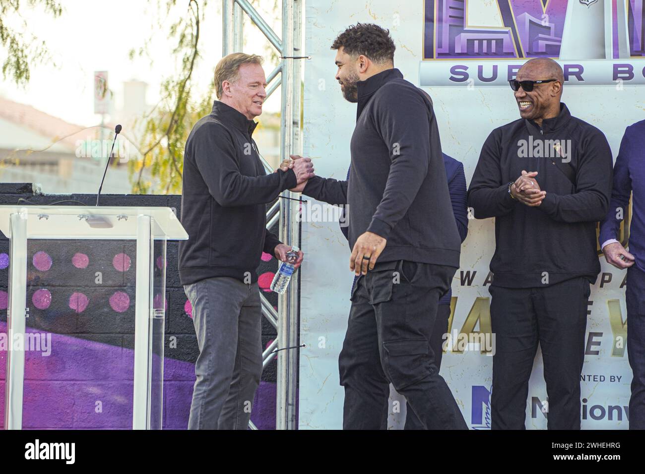 Henderson, Nevada, USA, February 9, 2024, NFL Commissioner Roger ...