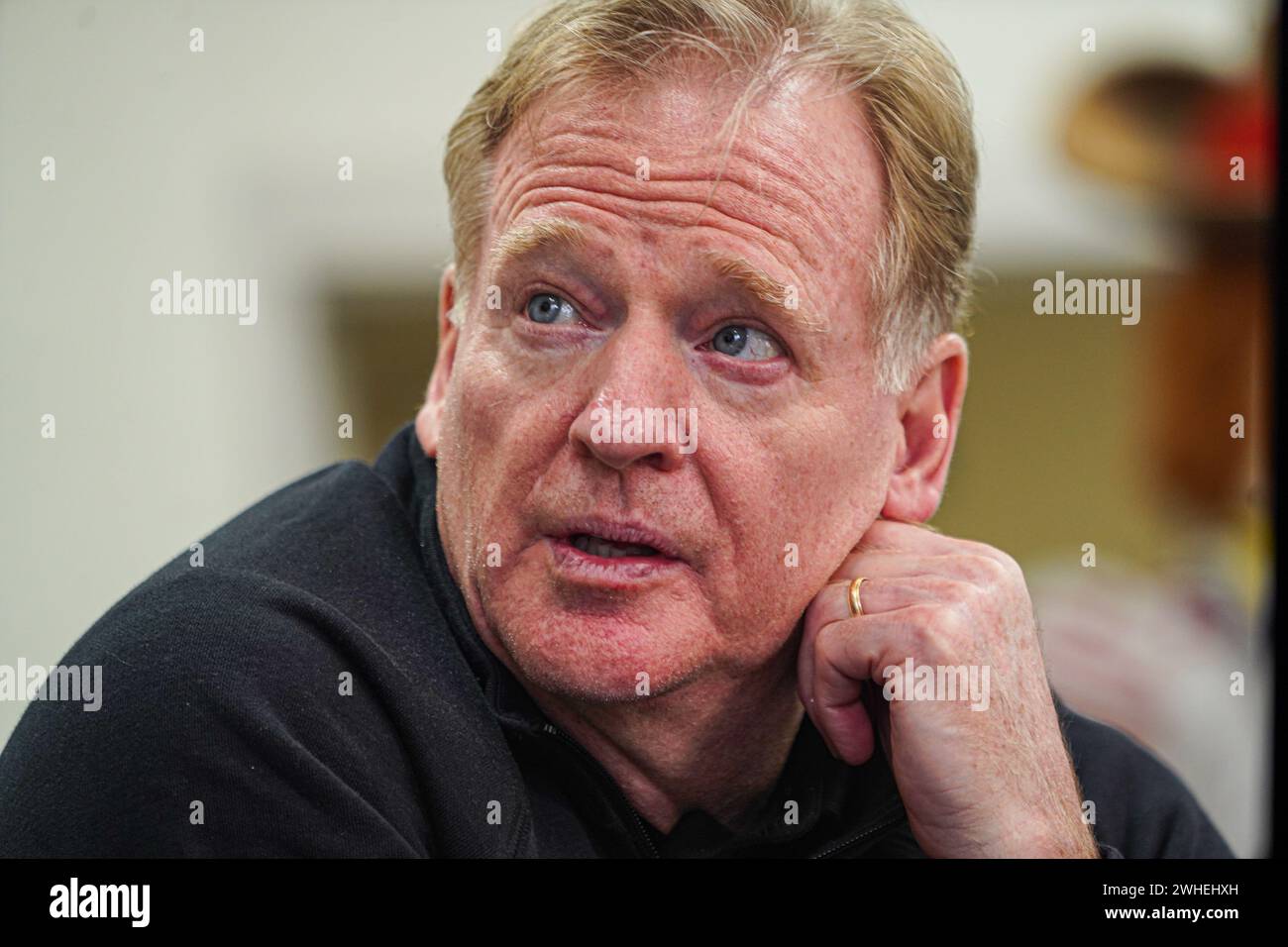 Henderson, Nevada, USA, February 9, 2024, NFL Commissioner Roger ...