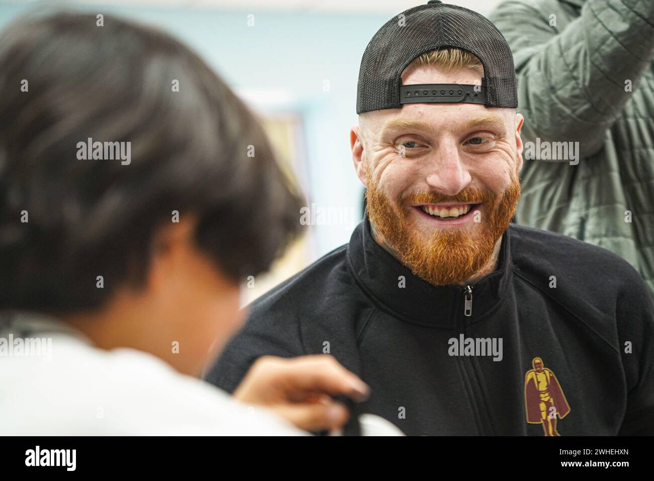Henderson, Nevada, USA, February 9, 2024, Maxx Crosby smiles as he ...