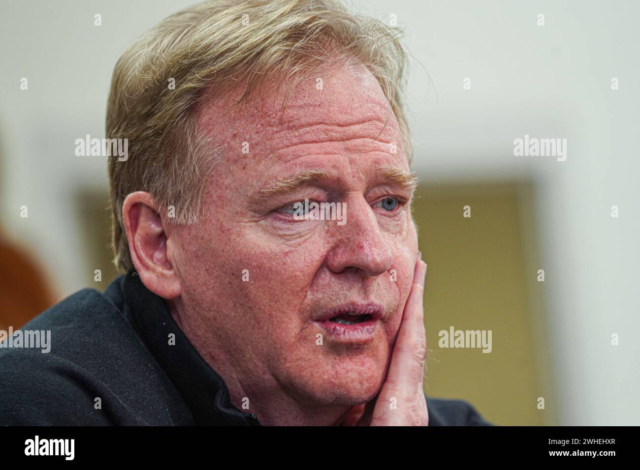 Henderson, Nevada, USA, February 9, 2024, NFL Commissioner Roger ...