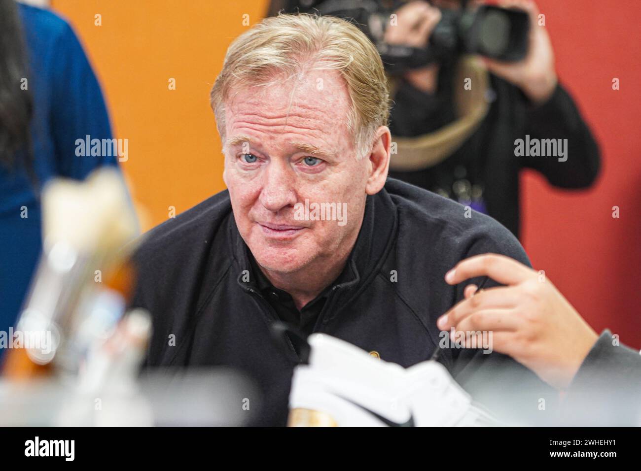 Henderson, Nevada, USA, February 9, 2024, NFL Commissioner Roger ...