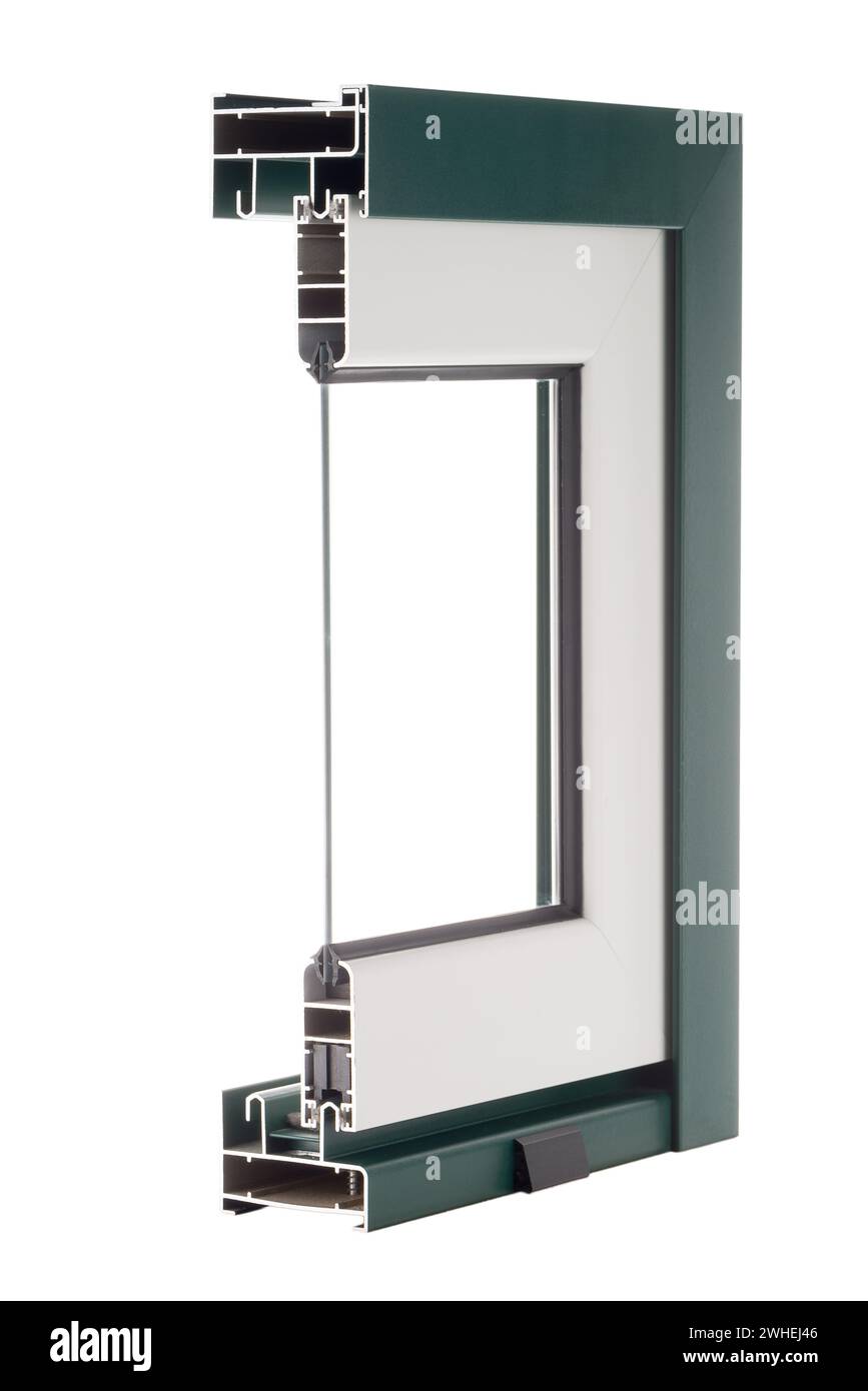 Aluminium window sample Stock Photo - Alamy