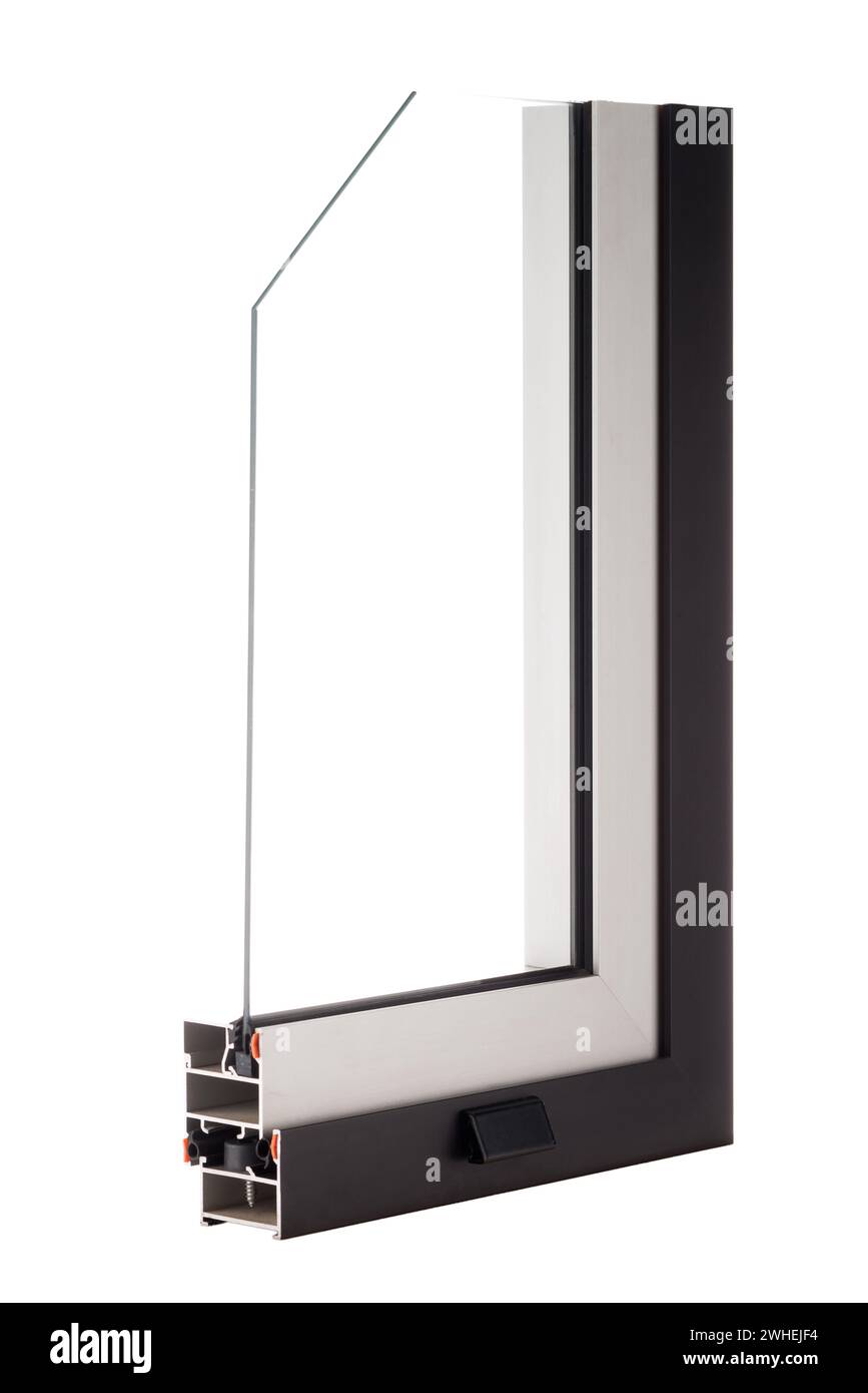 Aluminium window sample Stock Photo - Alamy