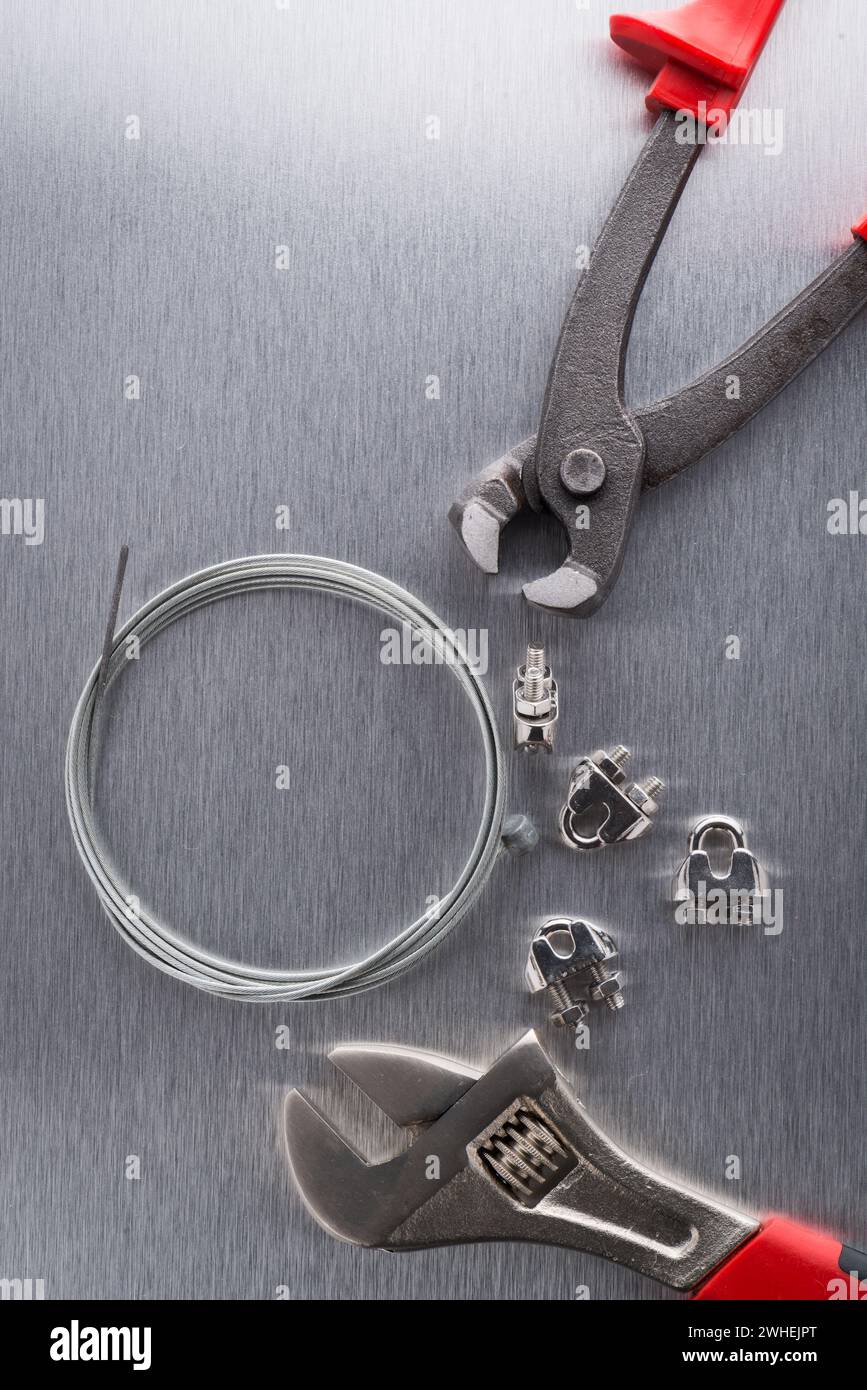 Tool and wires Stock Photo - Alamy