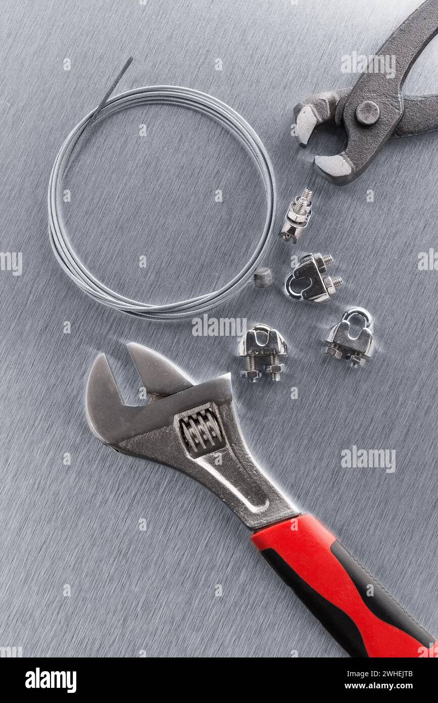 Tool and wires Stock Photo - Alamy