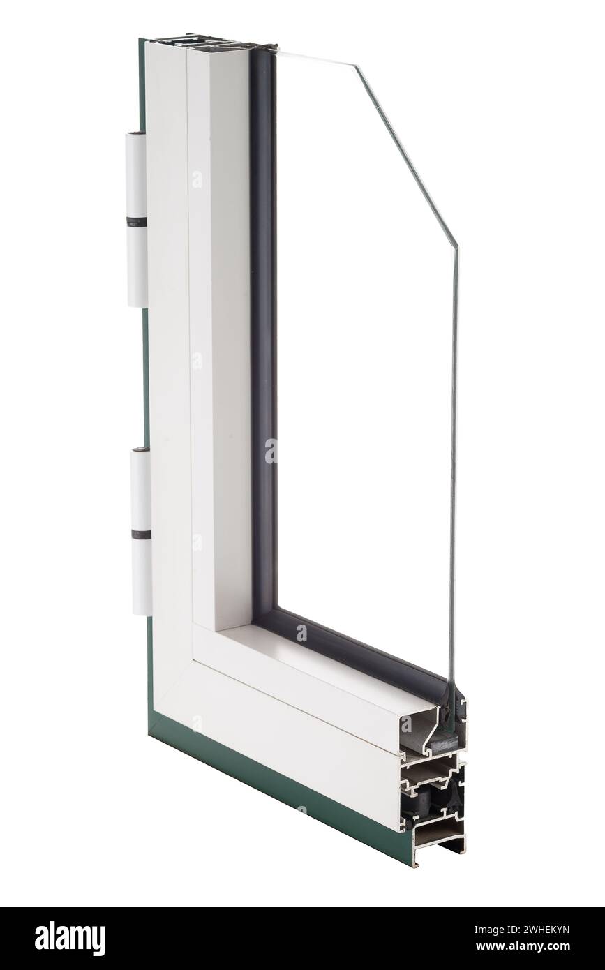 Aluminium window sample Stock Photo - Alamy