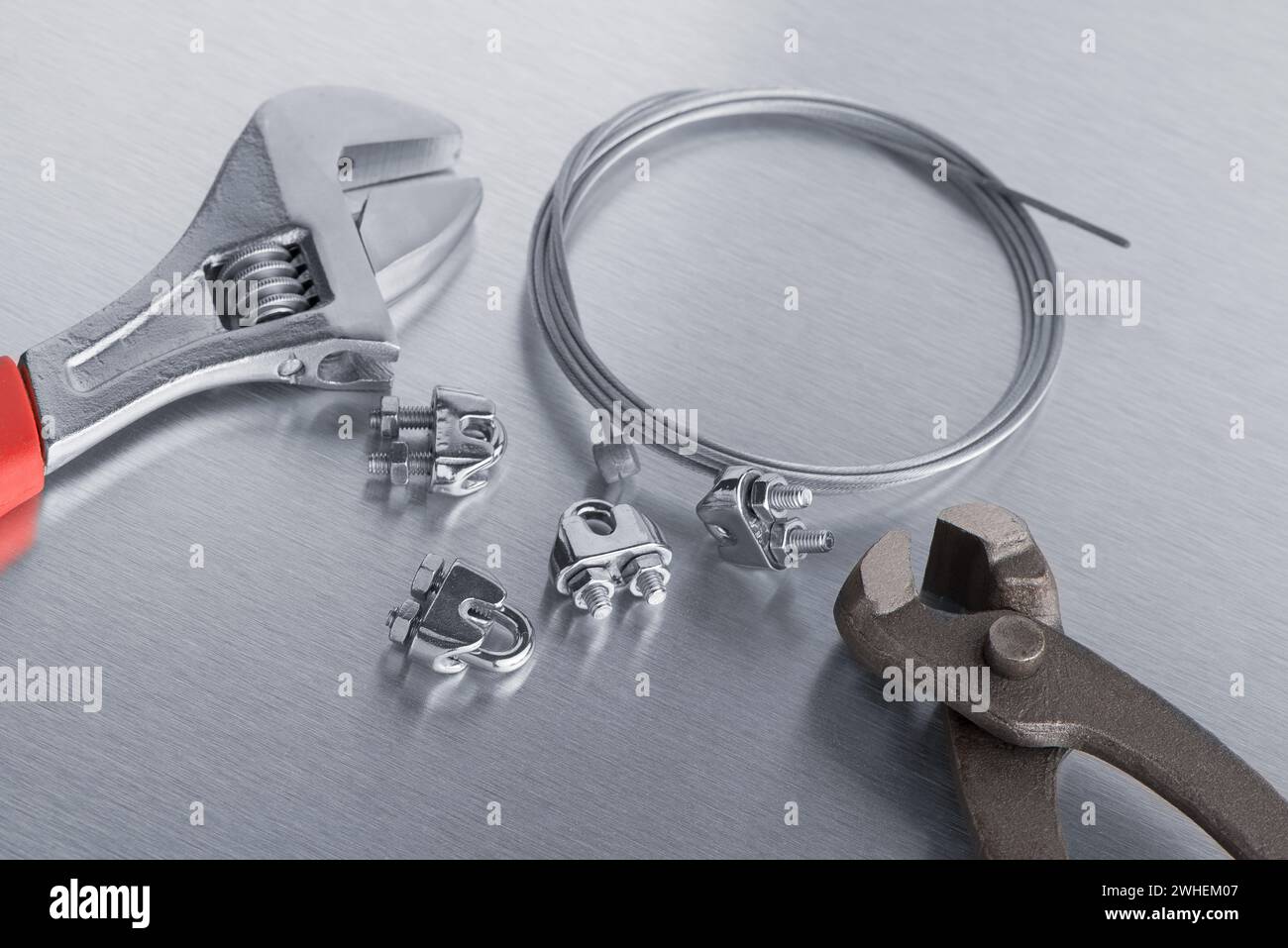 Tool and wires Stock Photo - Alamy