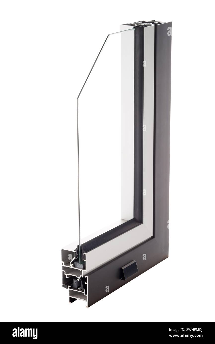 Aluminium window sample Stock Photo - Alamy