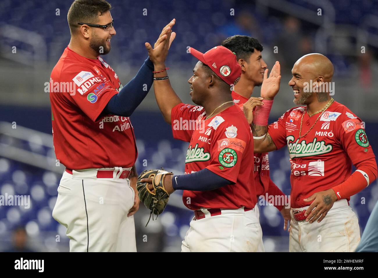 Panama players celebrate after defeating Curacao 5-4 in a Caribbean ...