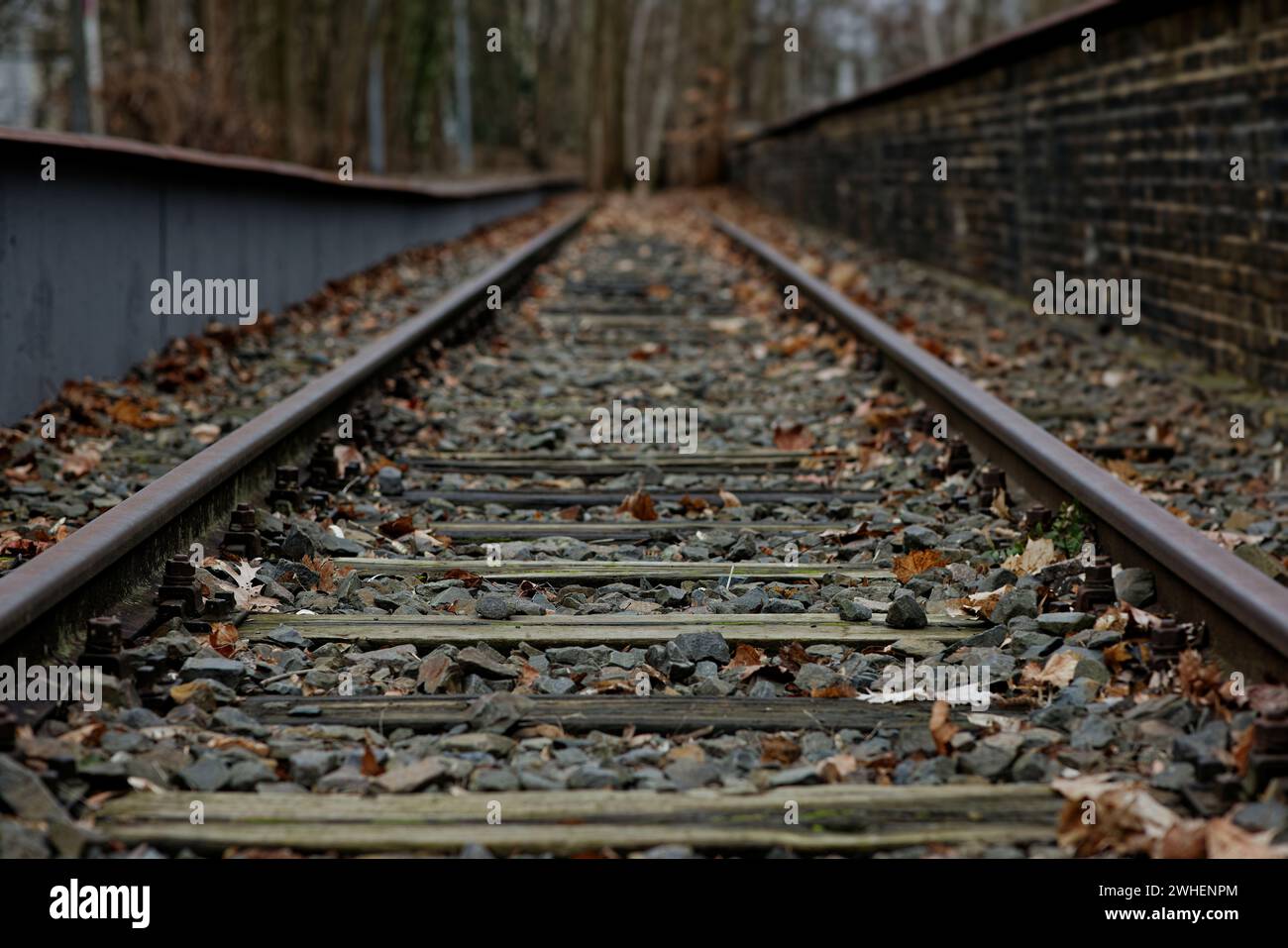 "26.01.2024, Germany, Berlin, Berlin - Track 17 memorial at Grunewald station. Track 17 at ...