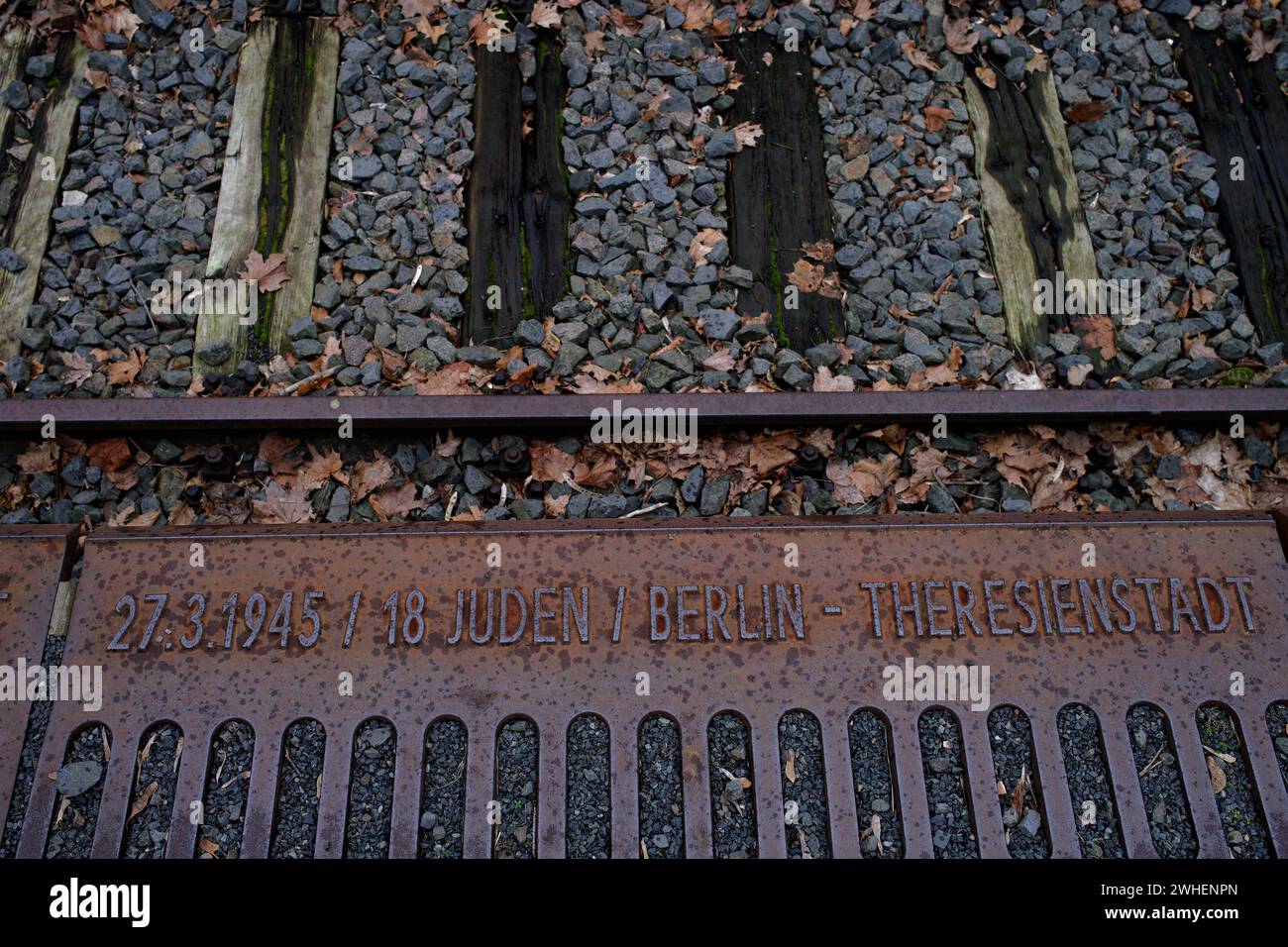 "25.01.2024, Germany, Berlin, Berlin - Track 17 memorial at Grunewald ...