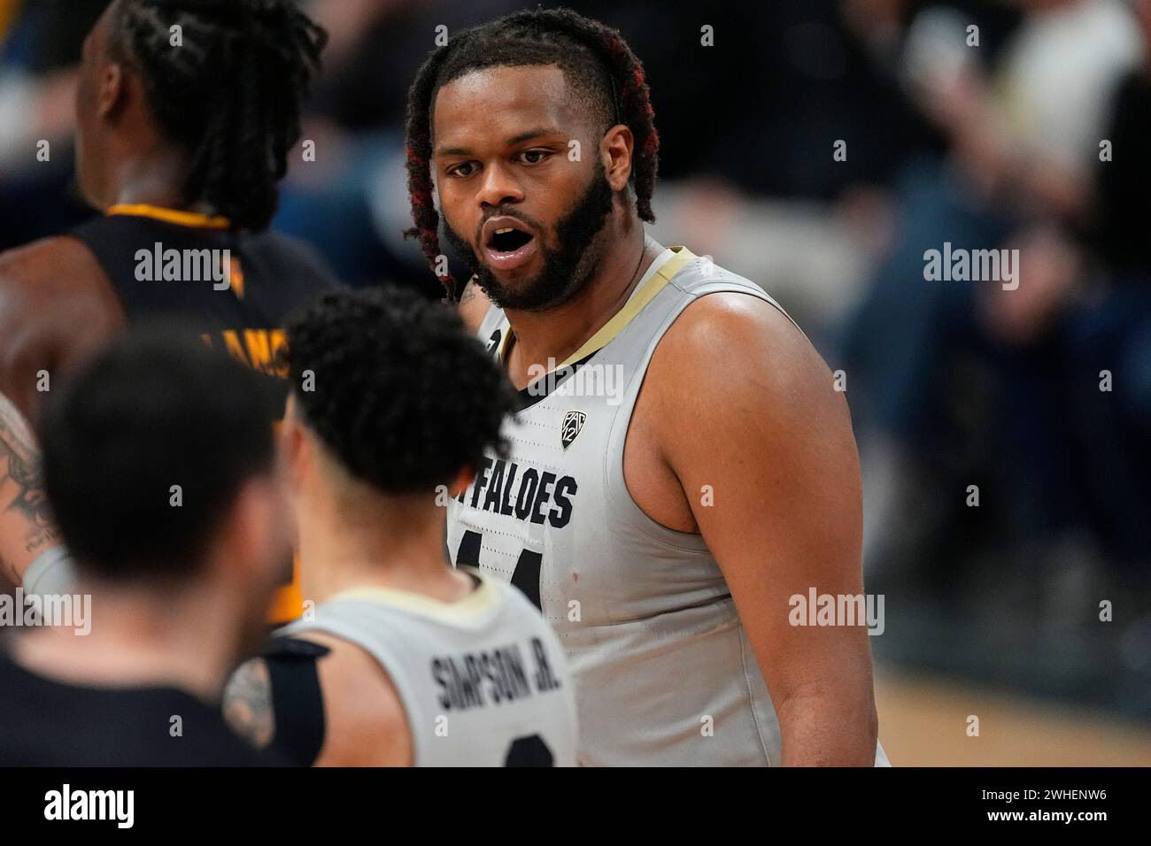 Colorado center Eddie Lampkin Jr. (44) in the second half of an NCAA ...