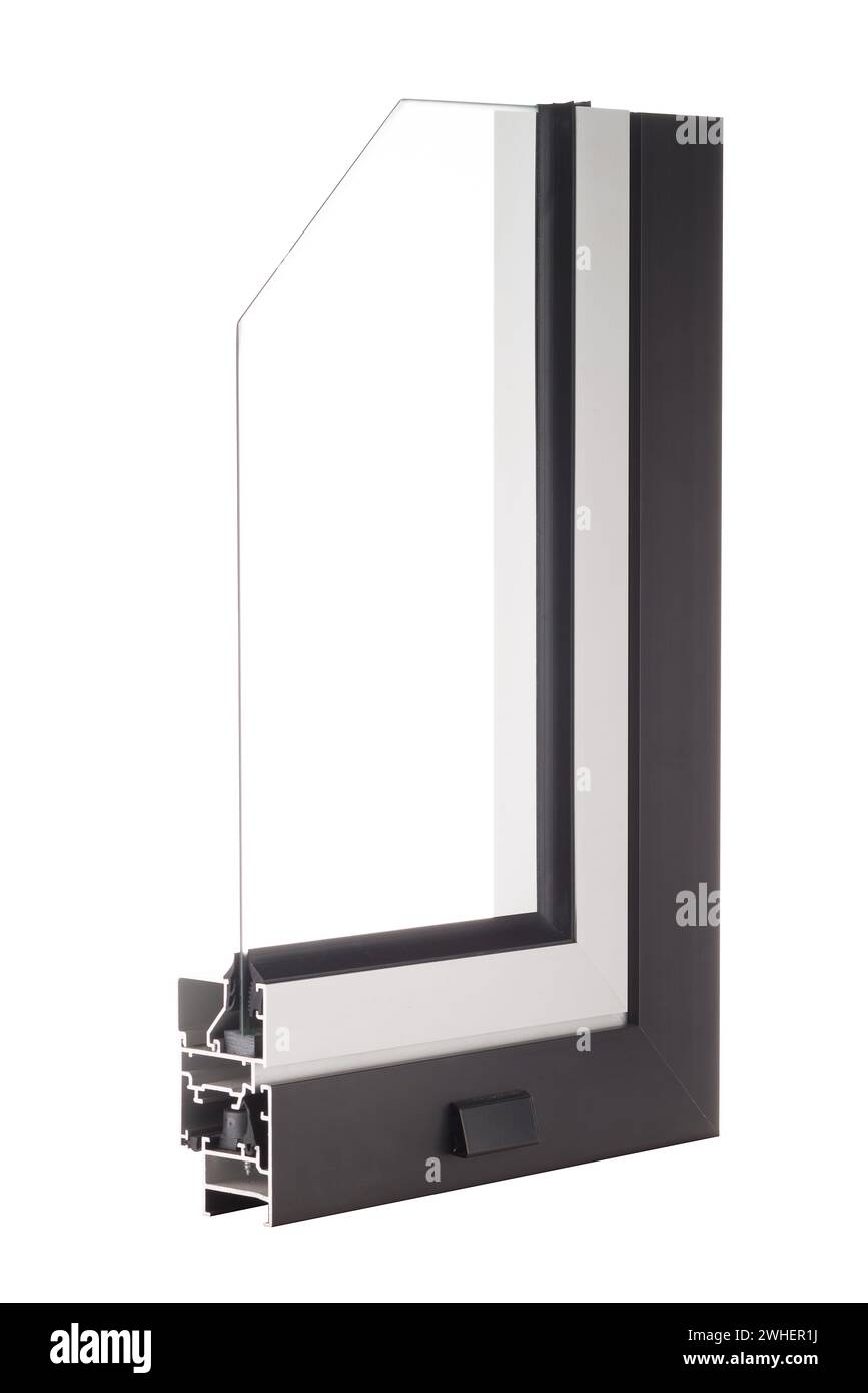 Aluminium window sample Stock Photo - Alamy