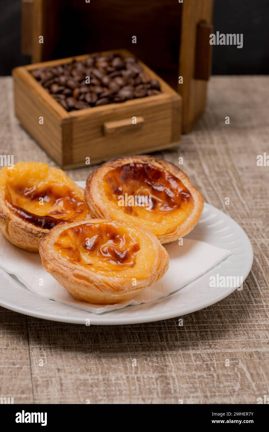 Portuguese Custard Tarts Stock Photo - Alamy