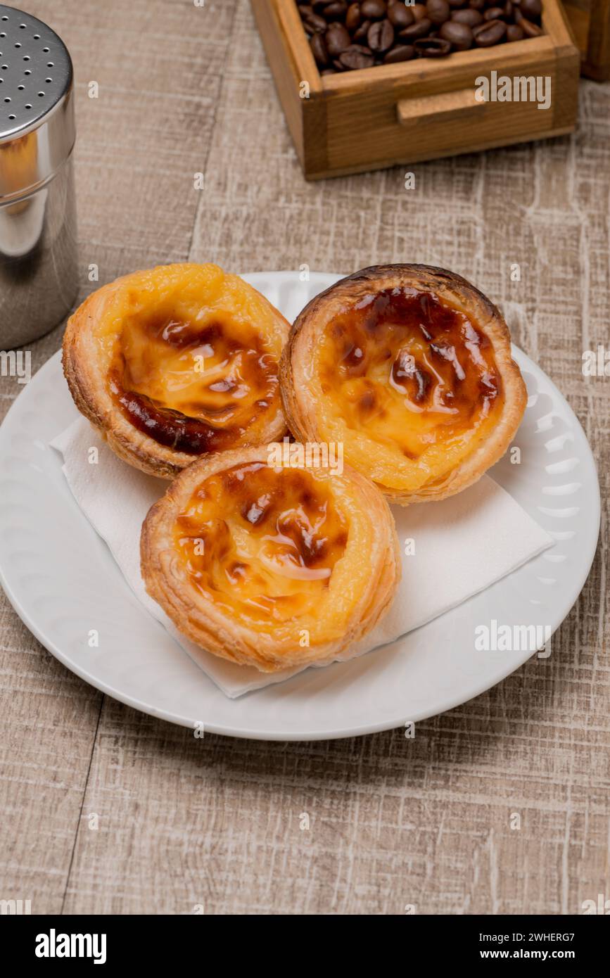 Portuguese Custard Tarts Stock Photo - Alamy