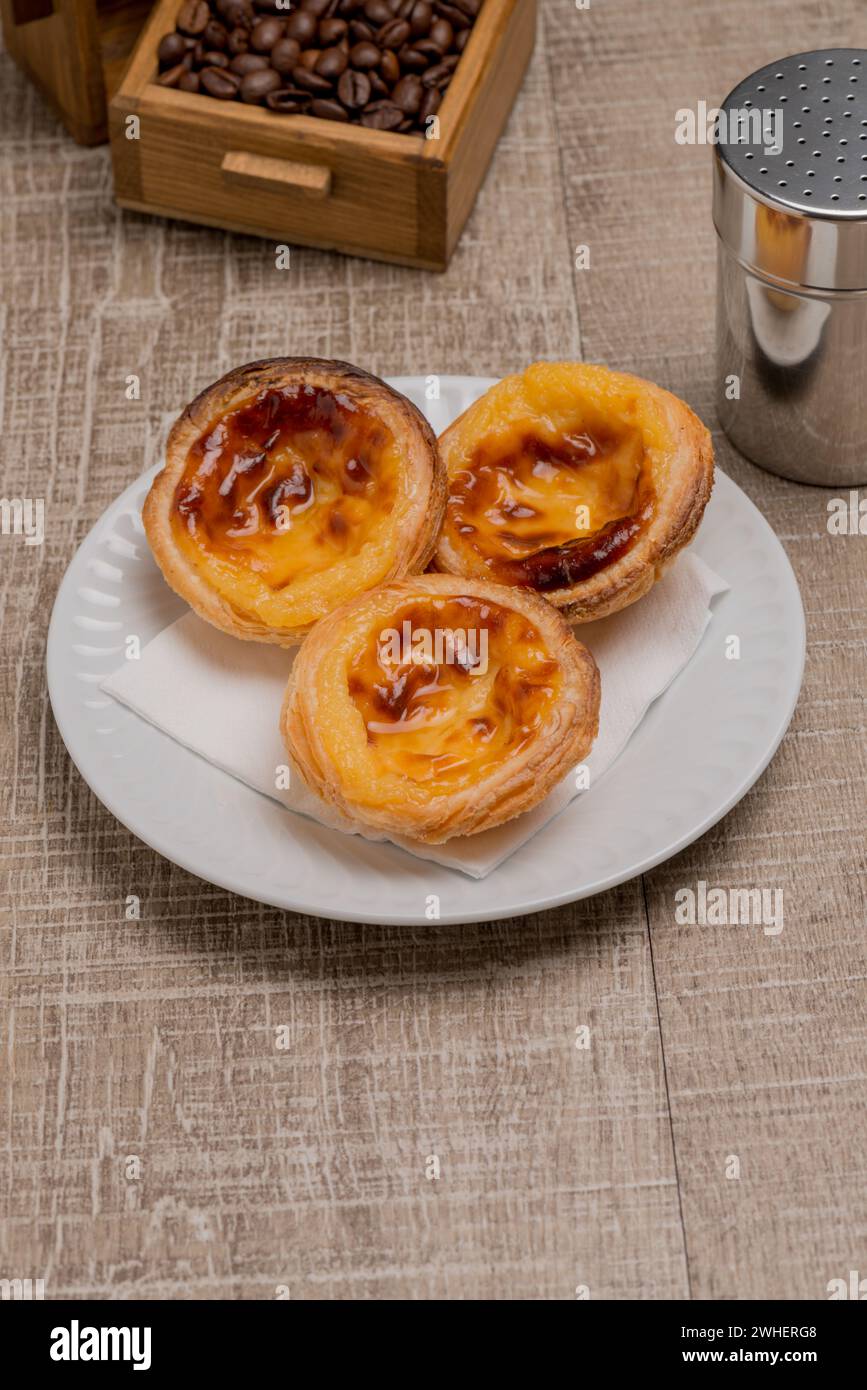 Portuguese Custard Tarts Stock Photo - Alamy