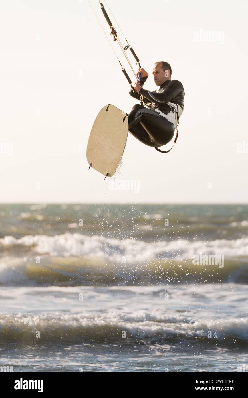 Kitesurfer jump hi-res stock photography and images - Alamy