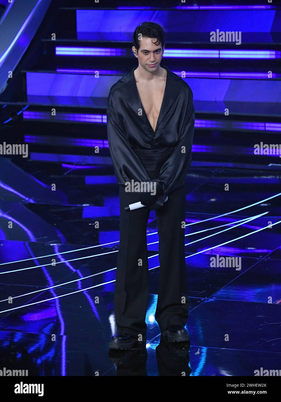 Sanremo, . 10th Feb, 2024. Sanremo, 74th Italian Song Festival. Fourth ...