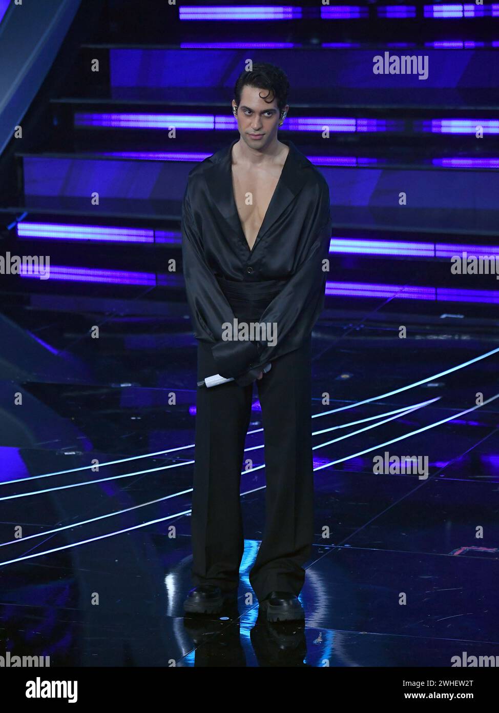 Sanremo, . 10th Feb, 2024. Sanremo, 74th Italian Song Festival. Fourth ...