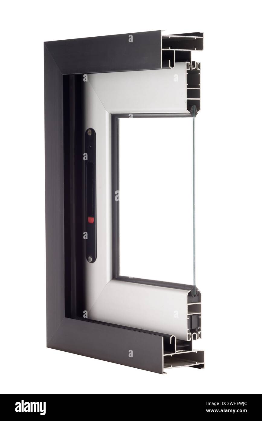 Aluminium window sample Stock Photo - Alamy