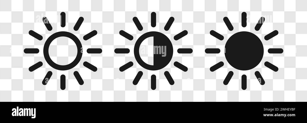 brightness control from bright to dark Stock Vector Image & Art - Alamy