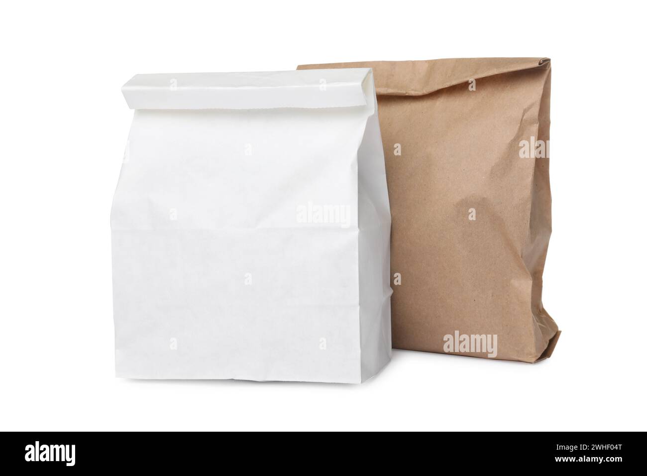 Two different paper bags isolated on white Stock Photo - Alamy