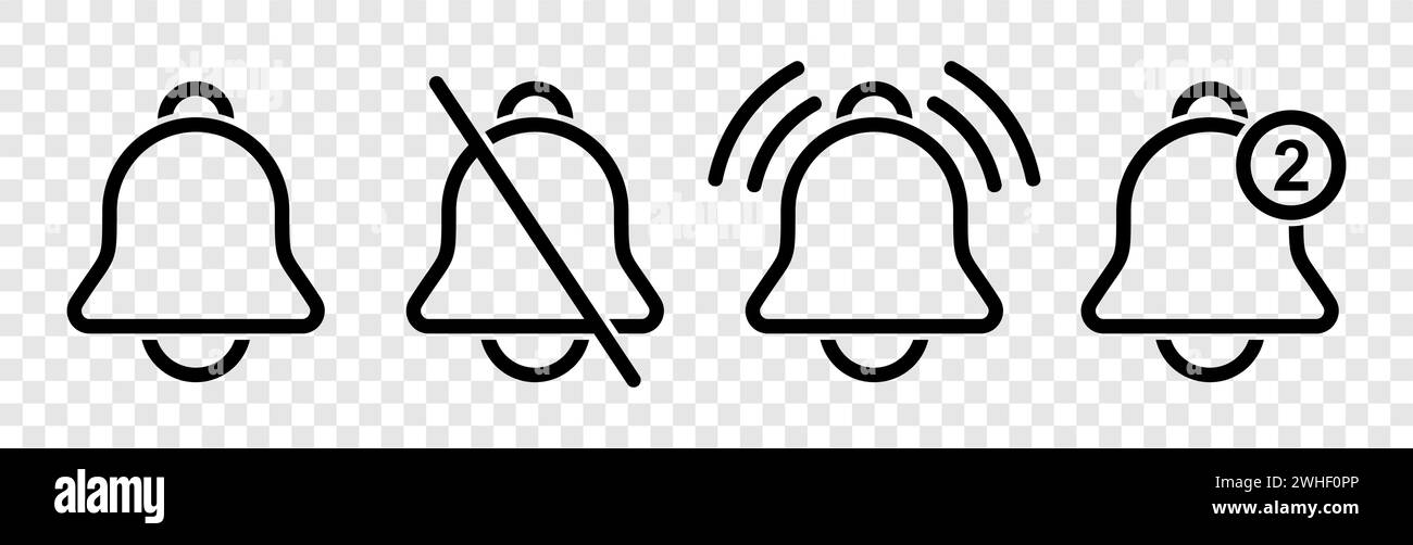 Incoming message smart phone notification bell Stock Vector Image & Art ...