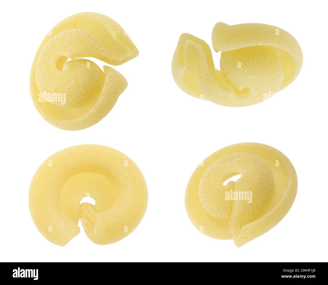 Raw dischi volanti pasta isolated on white, set Stock Photo - Alamy