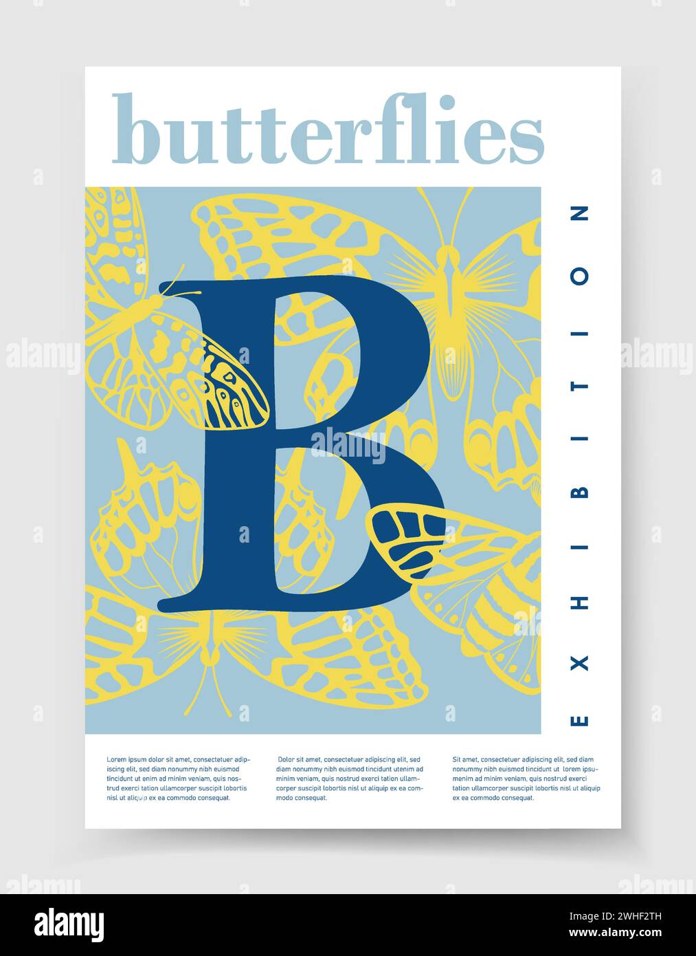 Butterflies poster vector template Stock Vector Image & Art - Alamy