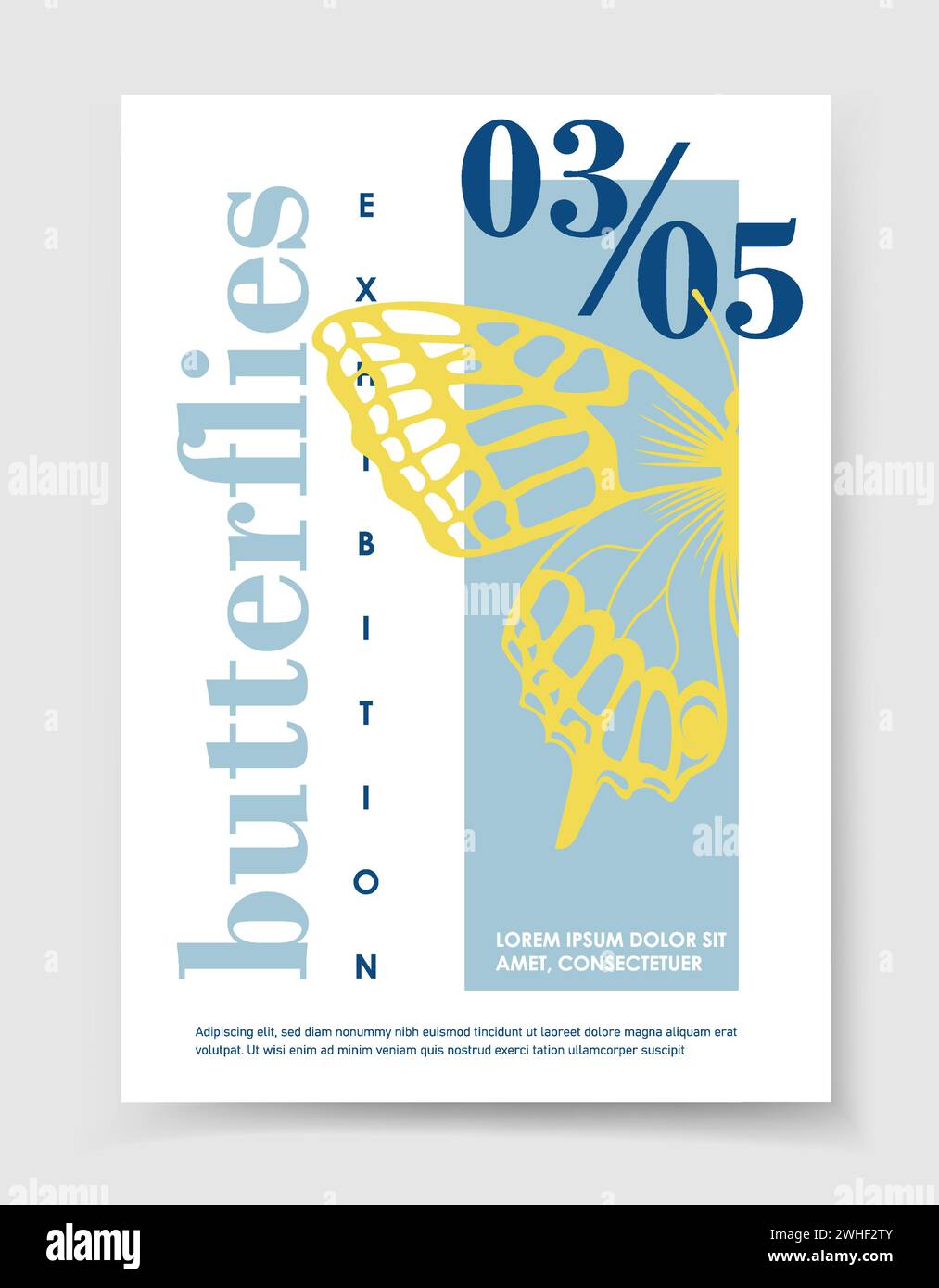 Butterflies poster vector template Stock Vector Image & Art - Alamy