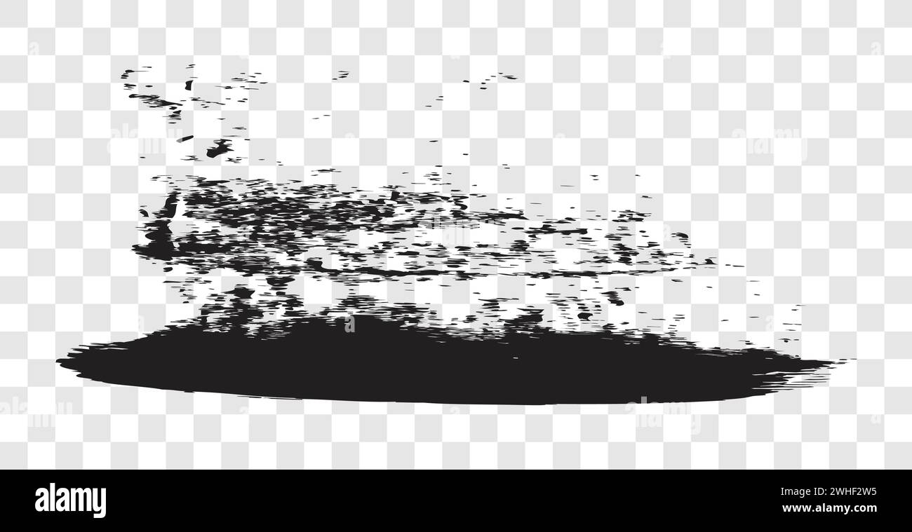 ink spray and paint brush with black color Stock Vector Image & Art - Alamy