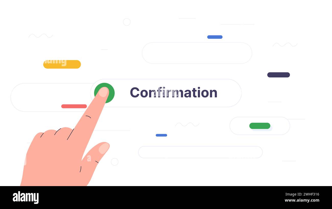 Confirmation hand vector concept Stock Vector Image & Art - Alamy