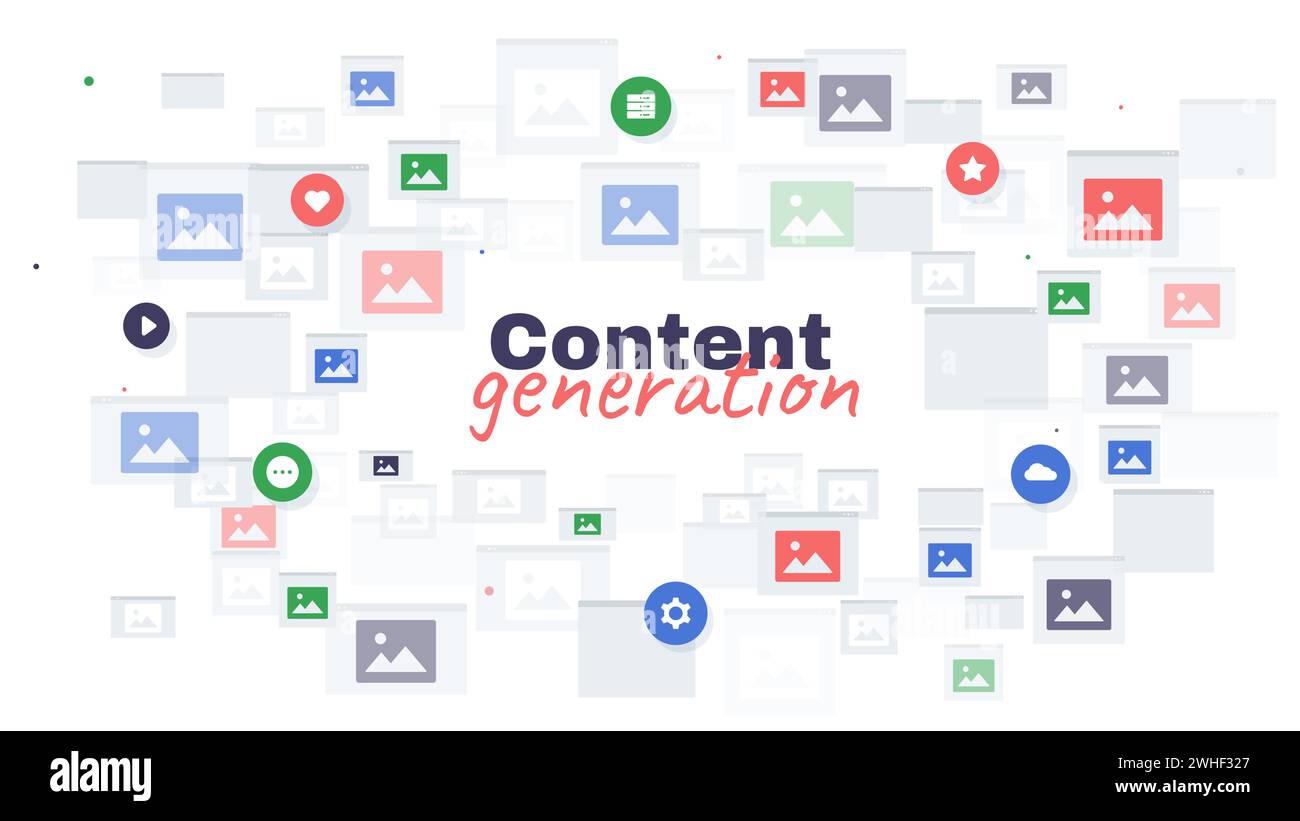 Content generation vector concept Stock Vector Image & Art - Alamy