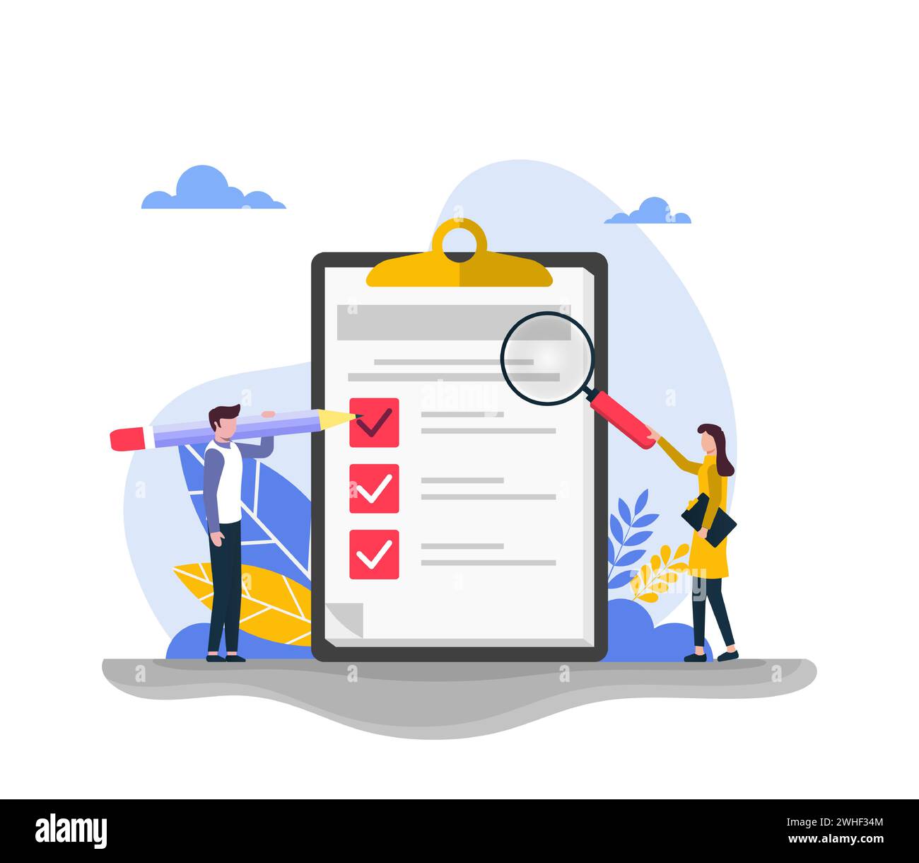 Survey concept with quality test and satisfaction report. Feedback from ...