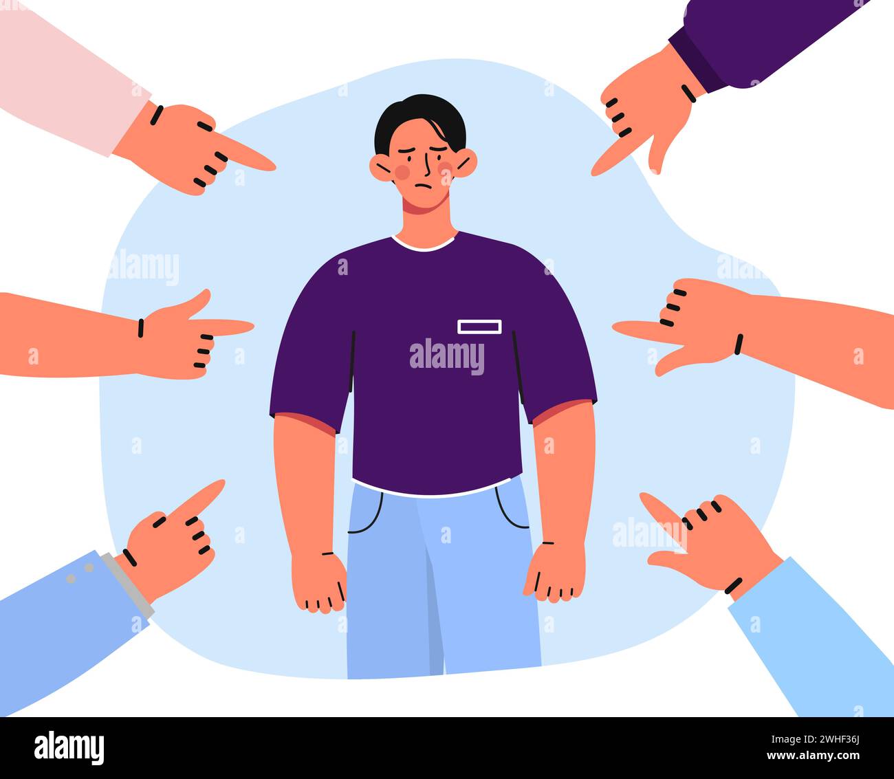 Man with accusation vector concept Stock Vector Image & Art - Alamy