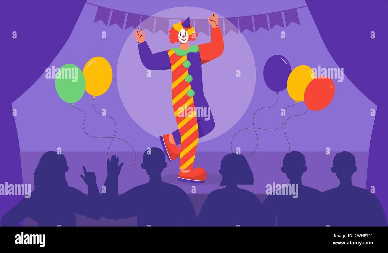 Clown performance vector concept Stock Vector Image & Art - Alamy