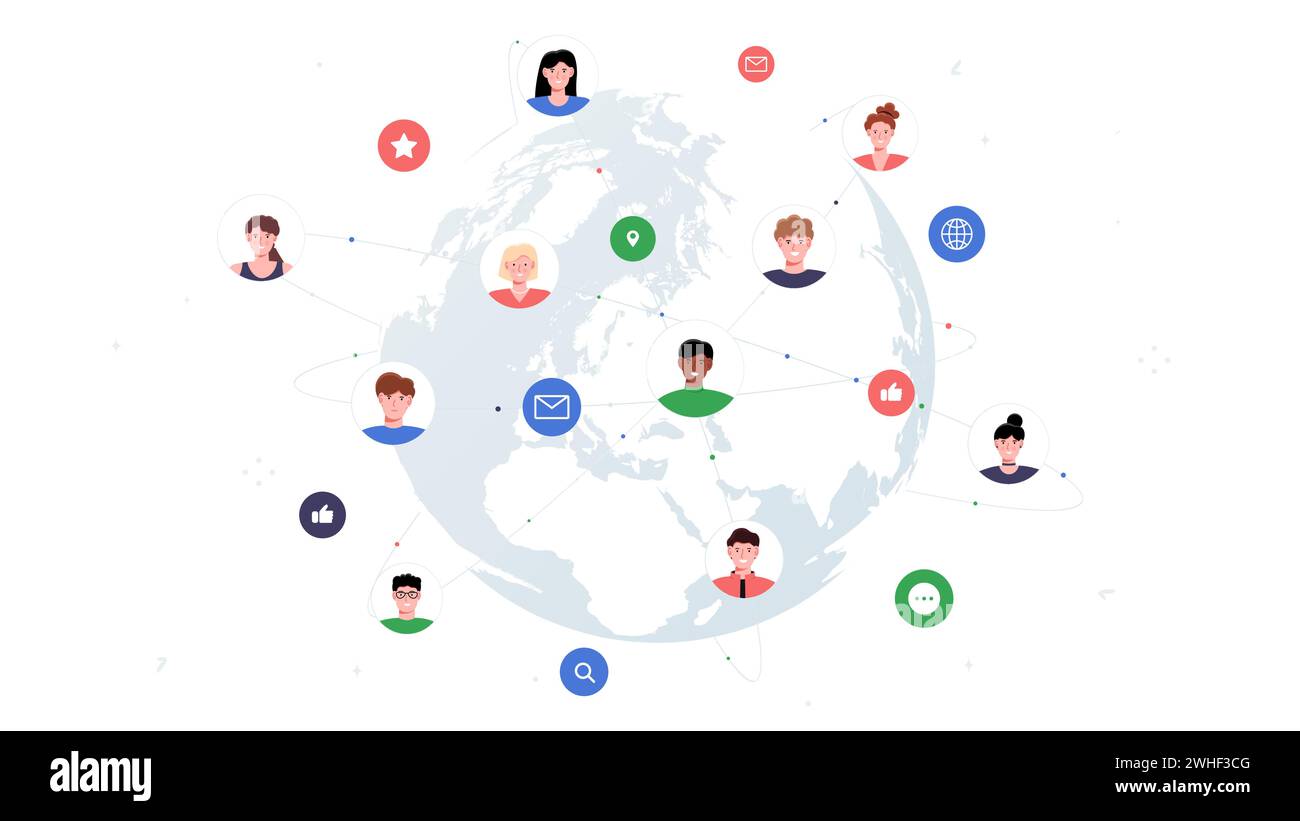 Connected world vector concept Stock Vector Image & Art - Alamy