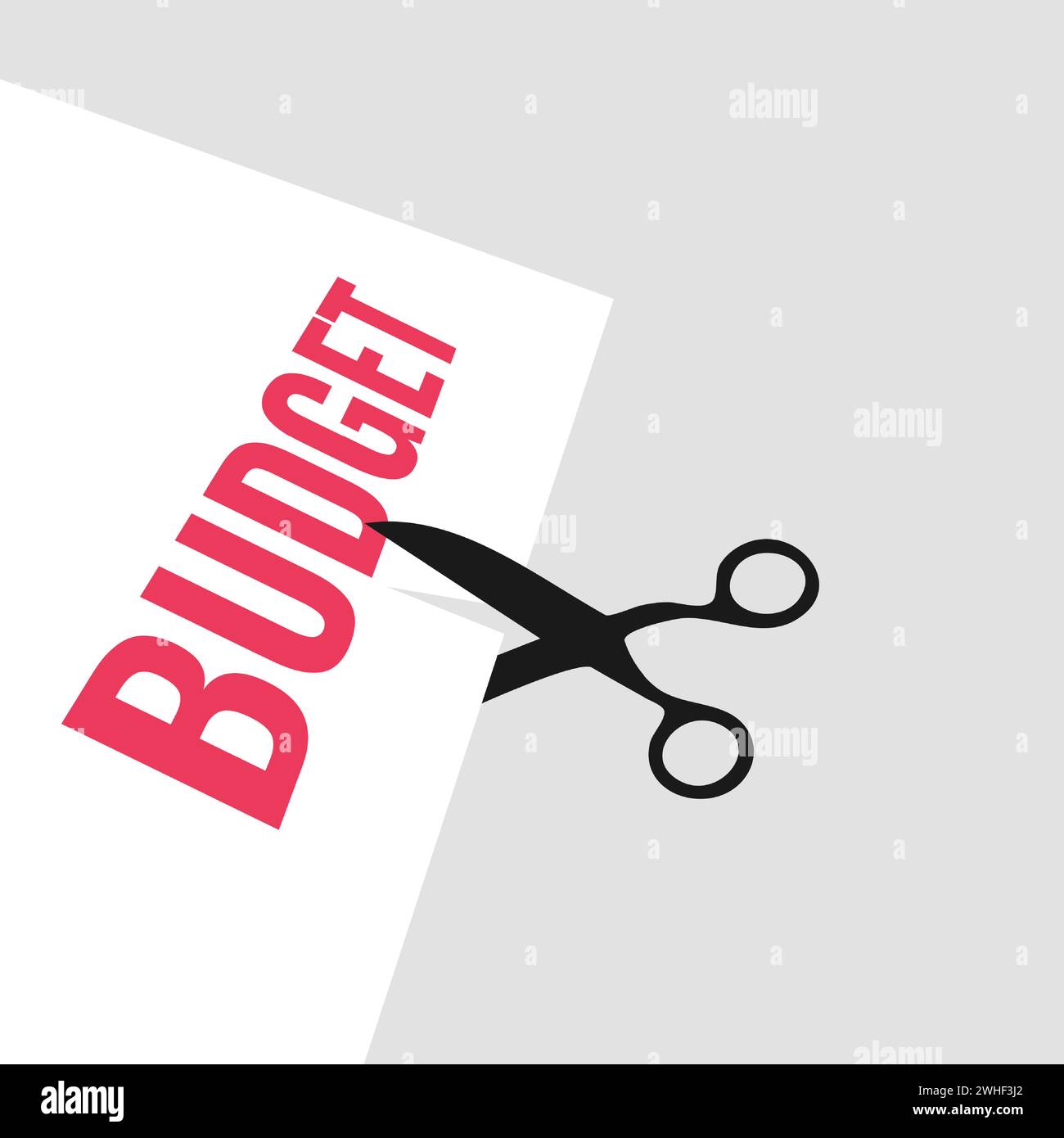 Scissor cutting budget, Costs reduction, costs optimization business ...