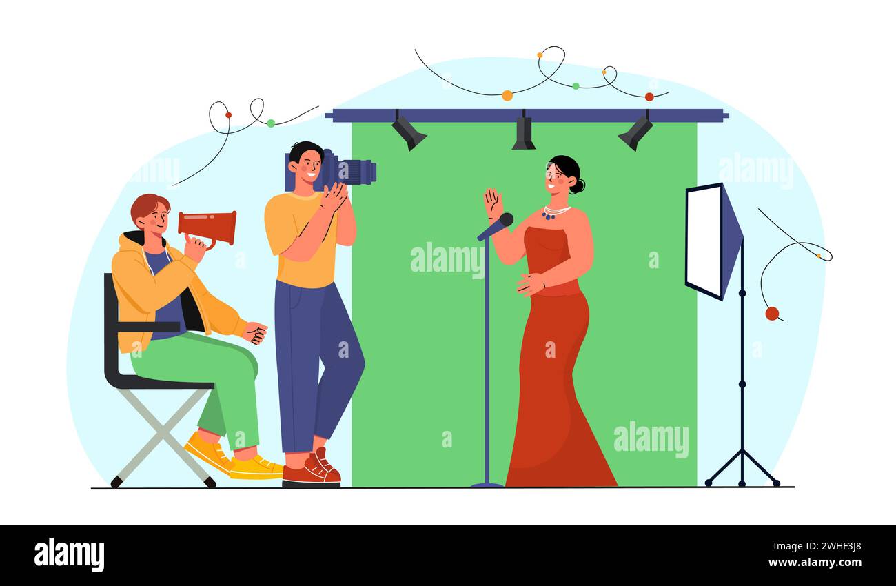 Poster cinema clapper vector Cut Out Stock Images & Pictures - Alamy