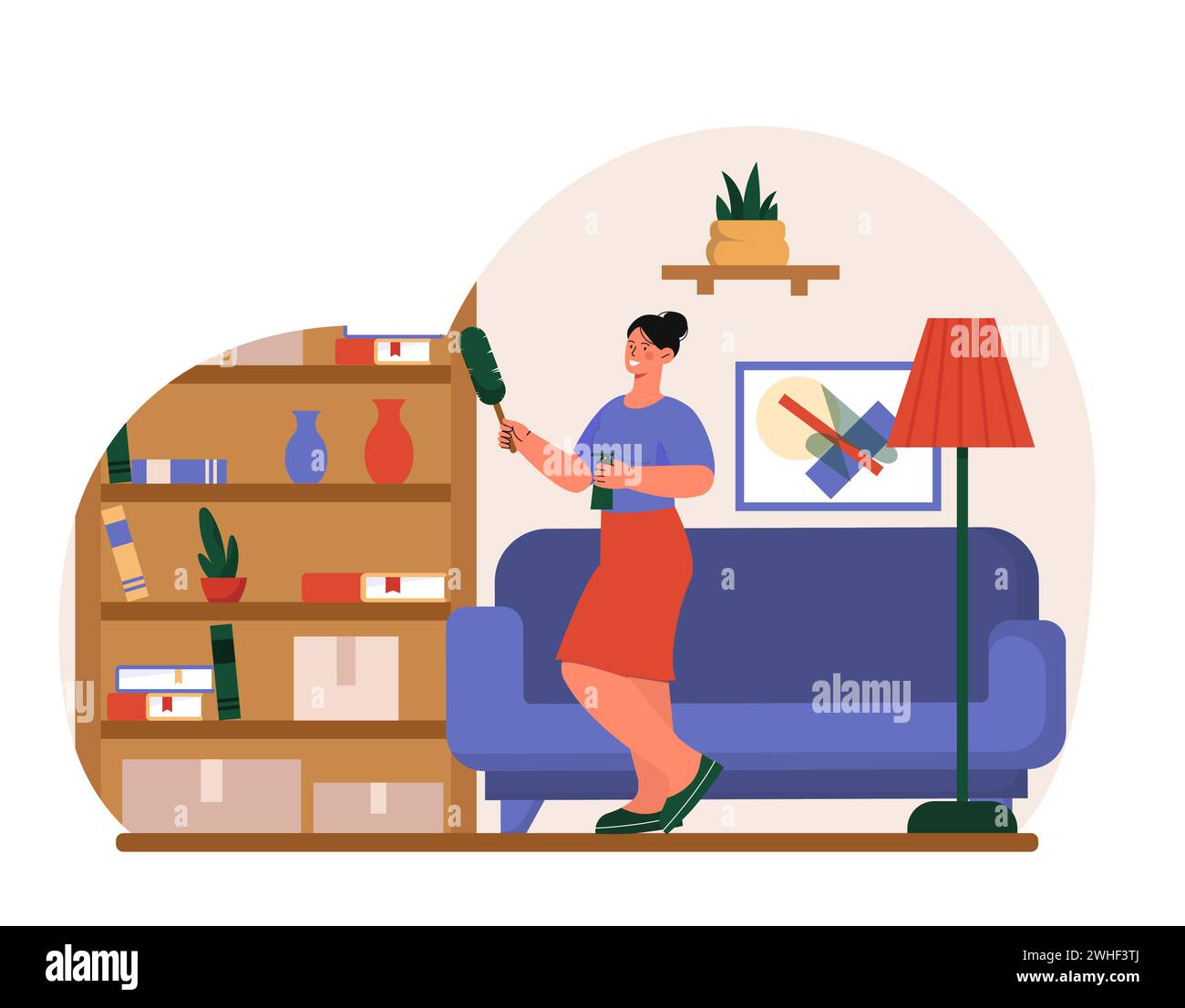 Home help cleaner woman Stock Vector Images - Alamy
