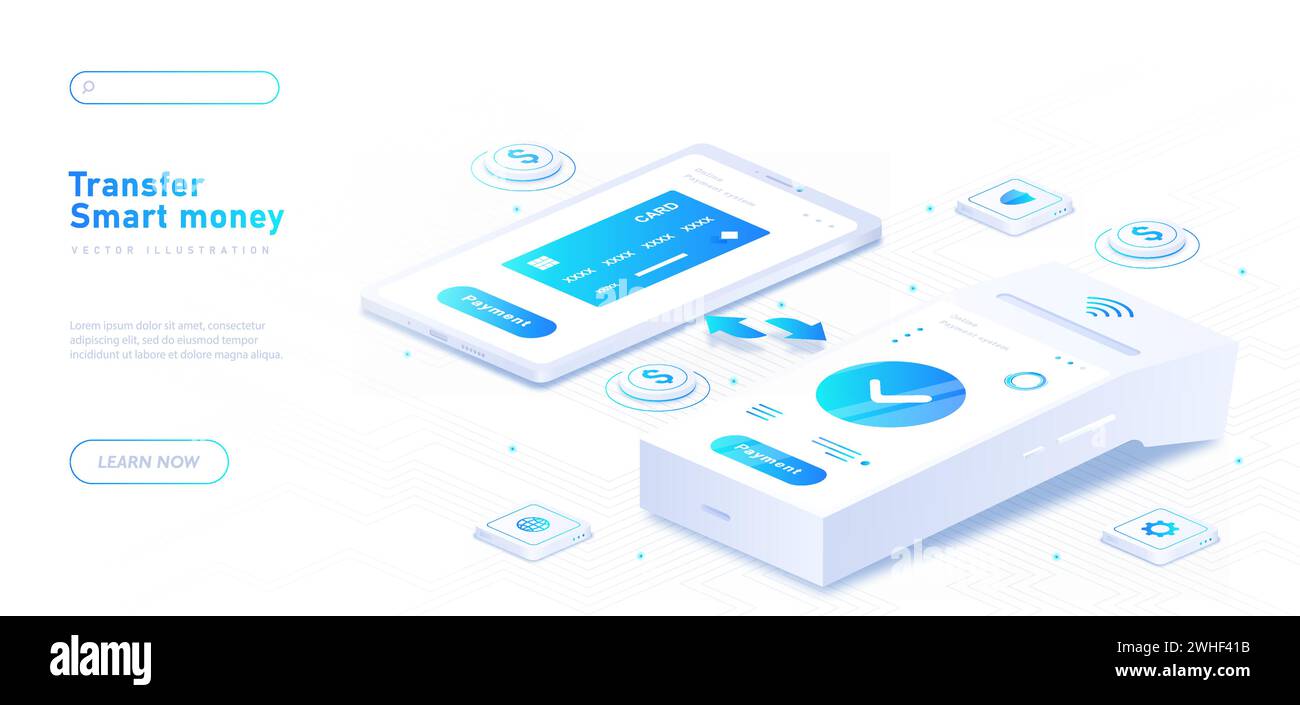 Transfer smart money vector poster Stock Vector Image & Art - Alamy