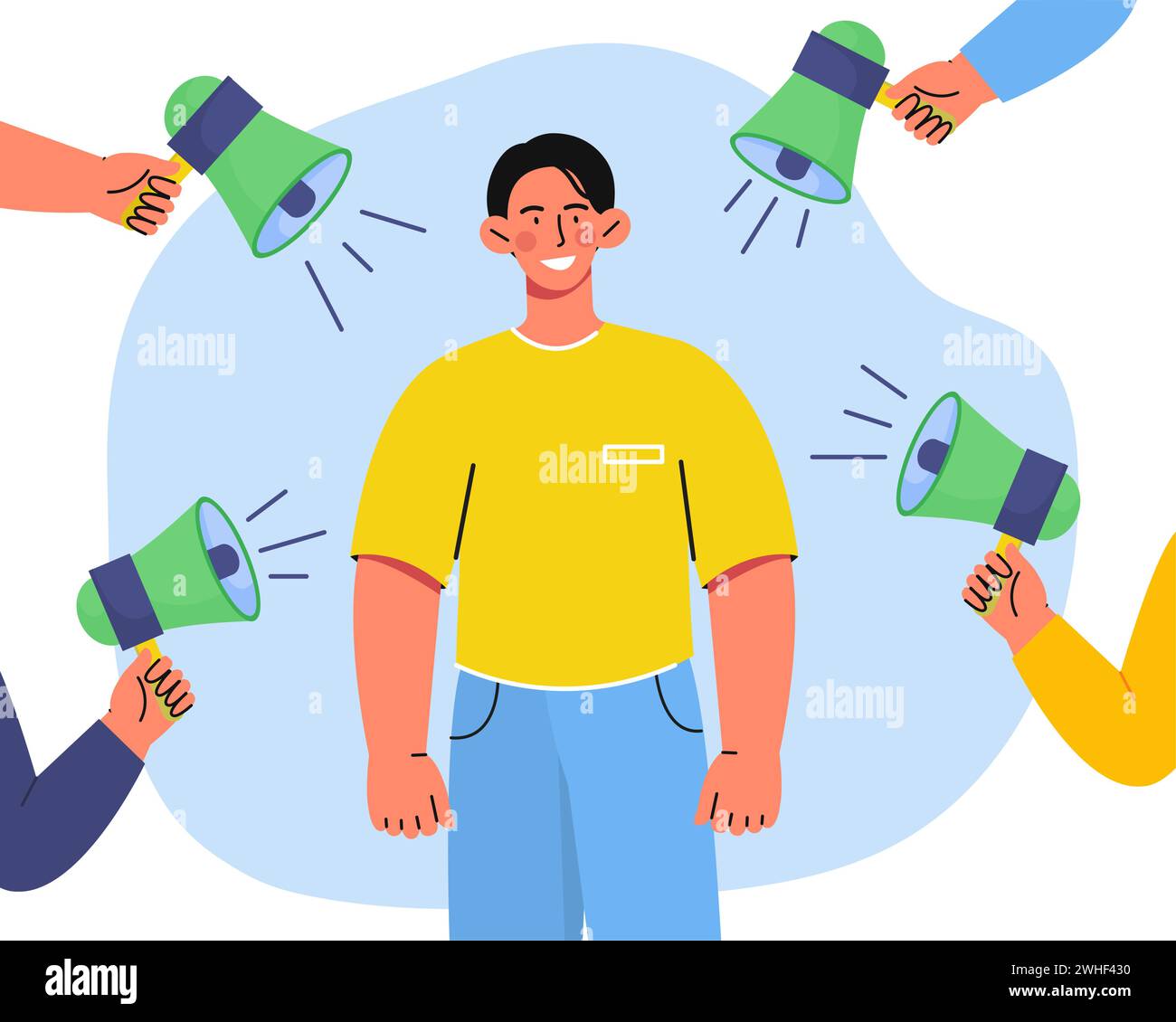 Young male boss stressed Stock Vector Images - Alamy