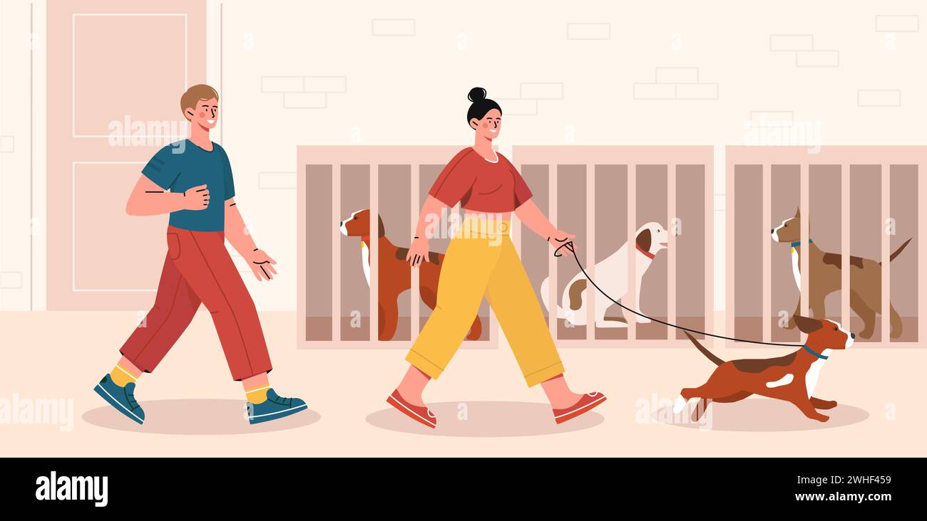 Shelter for dogs vector concept Stock Vector Image & Art - Alamy