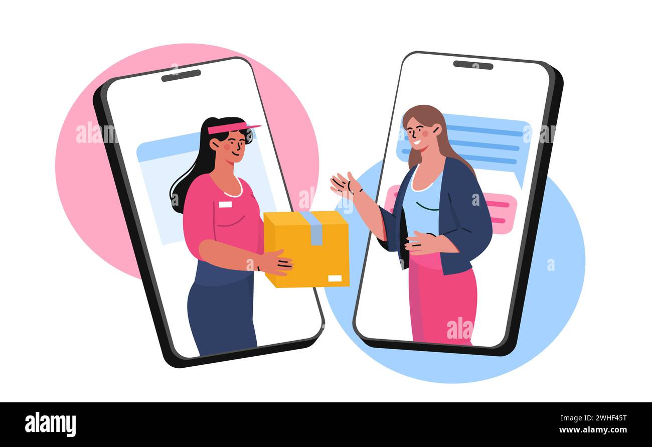 Phone parcel tracking icon Cut Out Stock Images & Pictures - Alamy